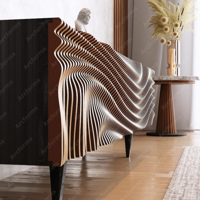 Parametric Wood TV Unit - Inspirations