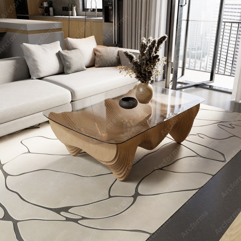 Wavy Wooden Centre Table - Inspirations